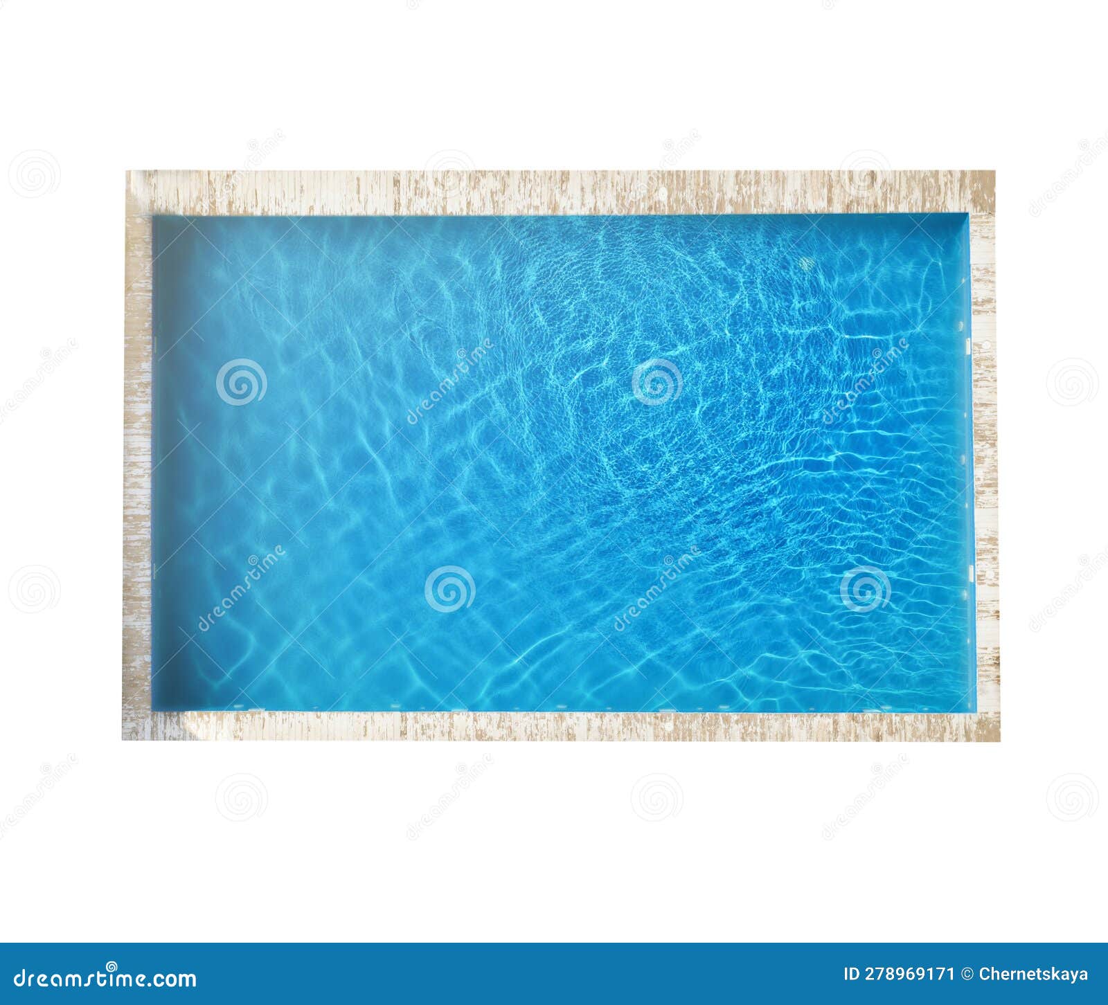Swimming Pool Isolated on White, Top View Stock Image - Image of ...