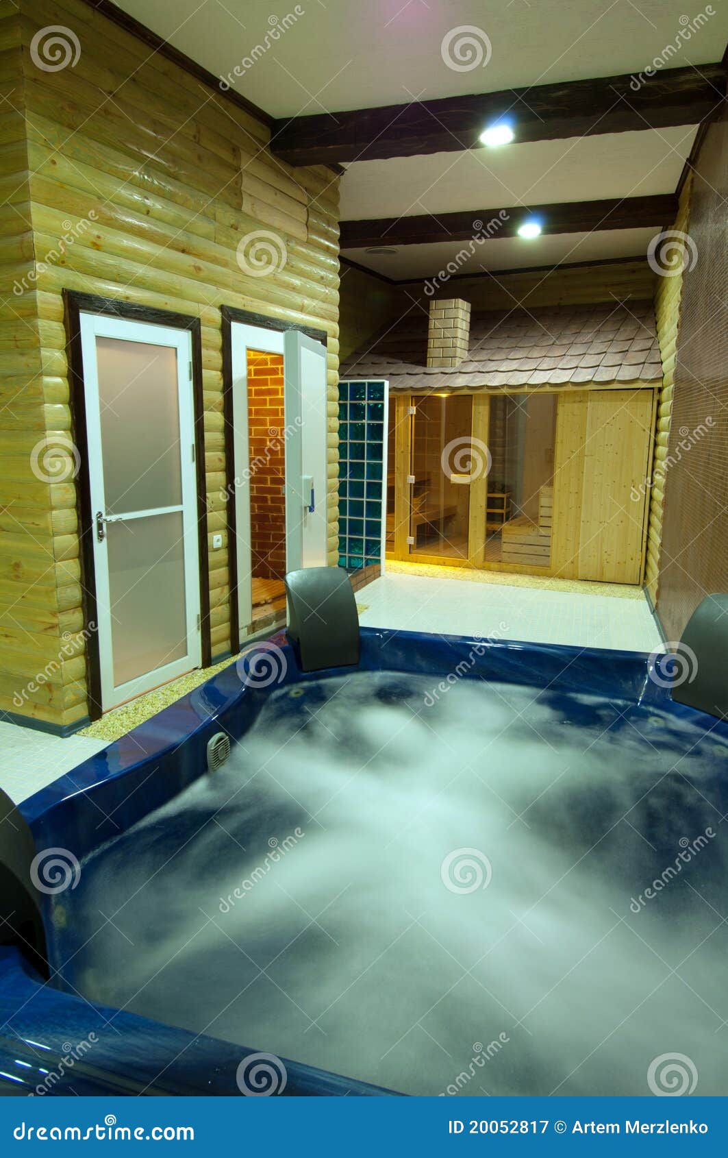 Swimming pool with Jacuzzi stock image. Image of swims - 20052817