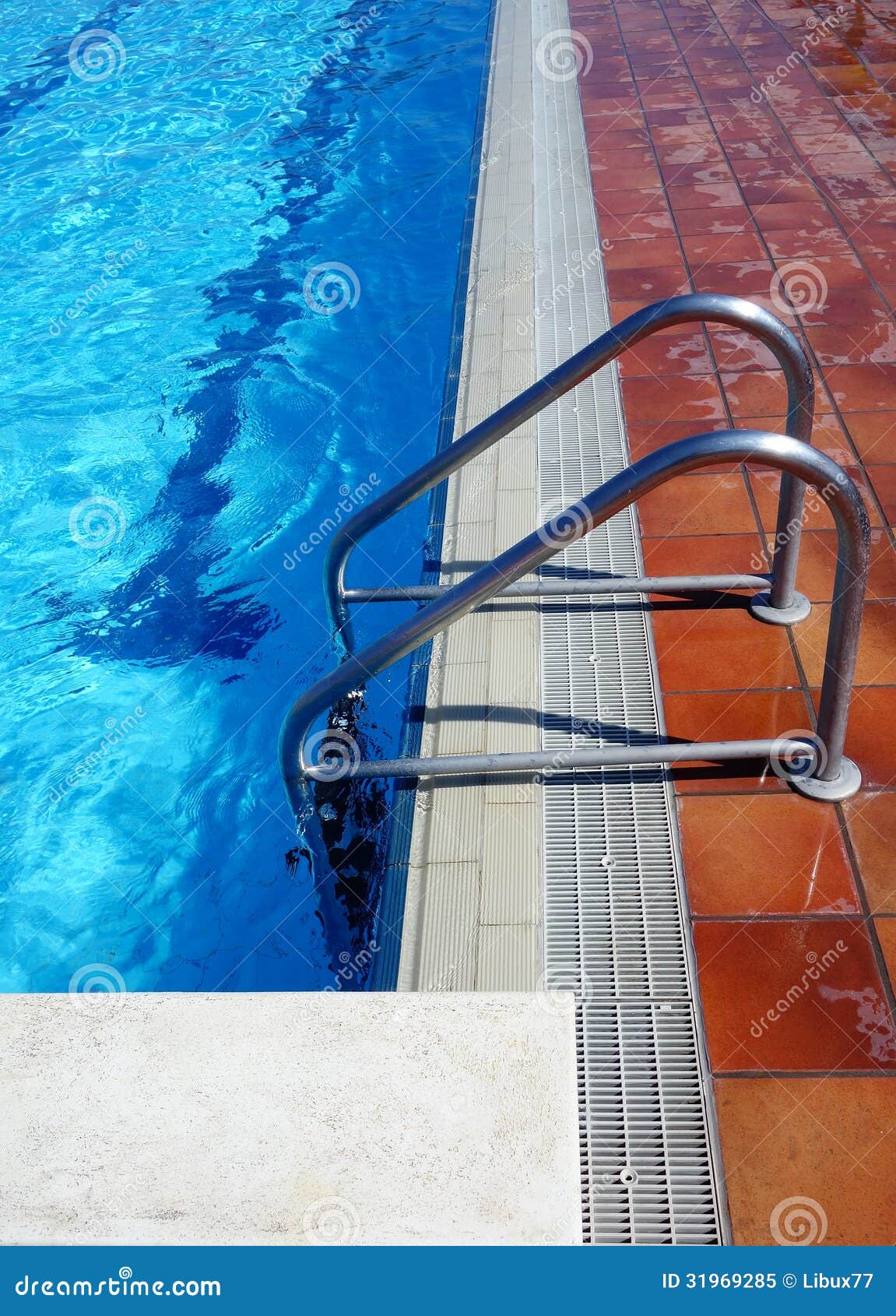 Swimming Pool Ladder stock image. Image of nature, crystal - 31969285