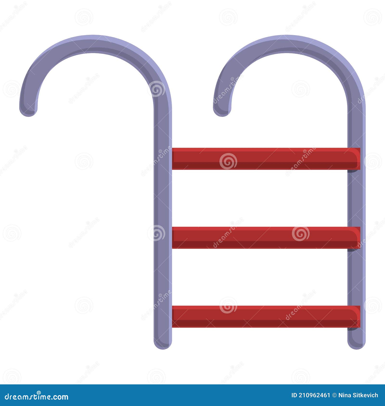 Swimming Pool Ladder Icon, Cartoon Style Stock Vector - Illustration of ...