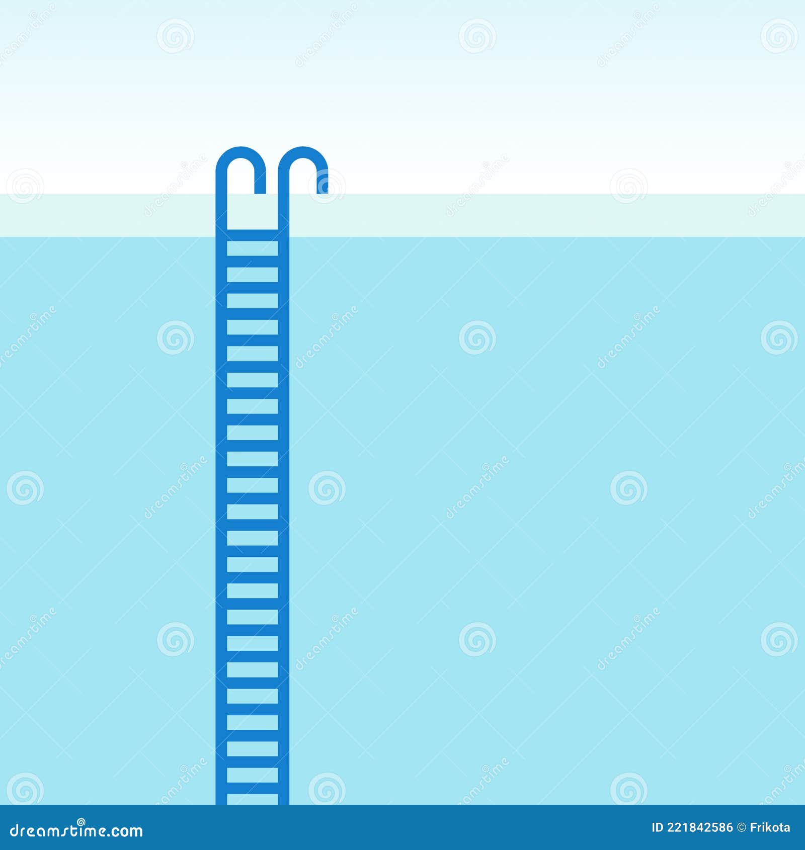Swimming Pool Ladder. Vector Illustration, Flat Design Stock Vector ...