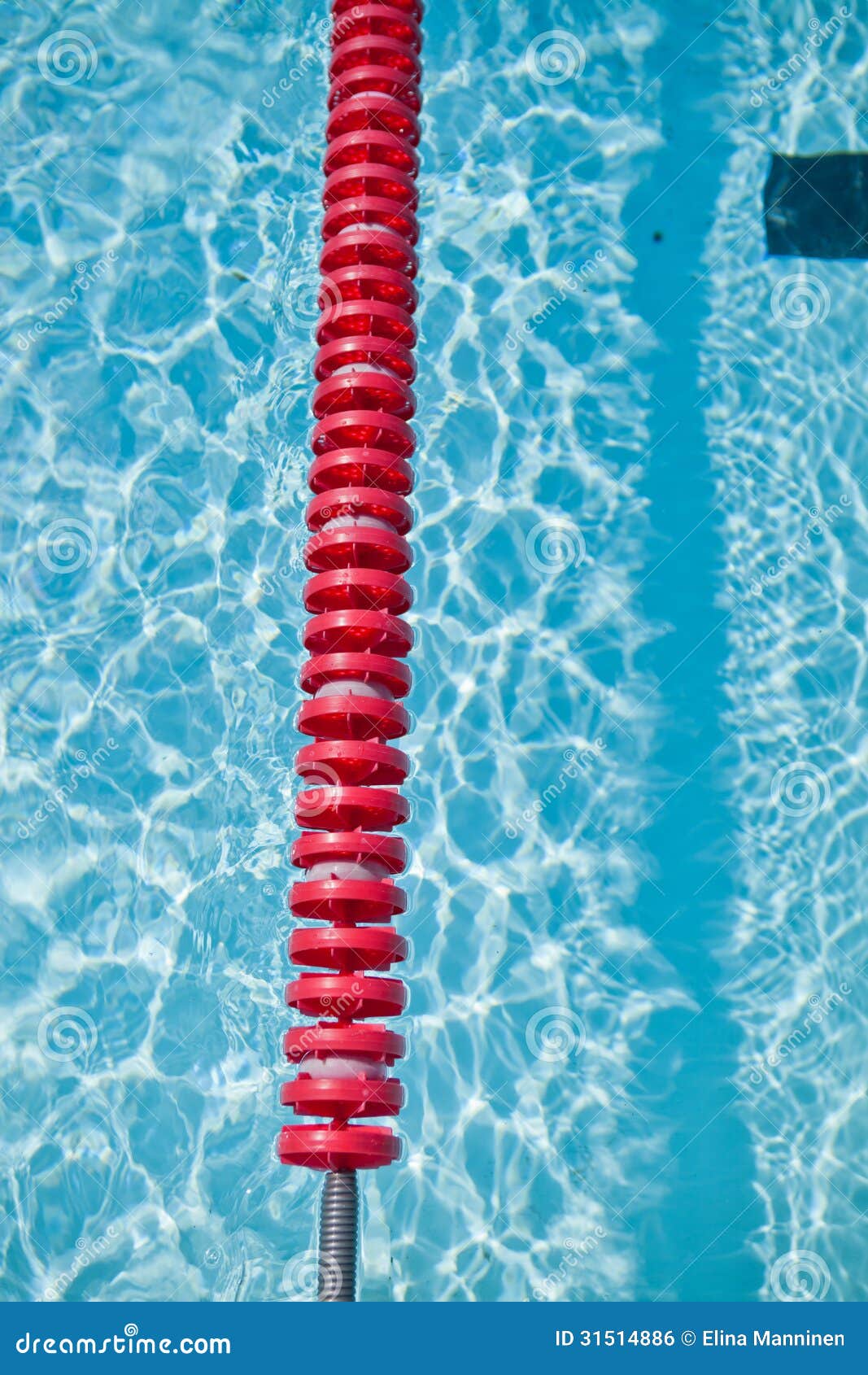 Swimming Pool and Lane Rope Stock Photo - Image of water, reflection ...