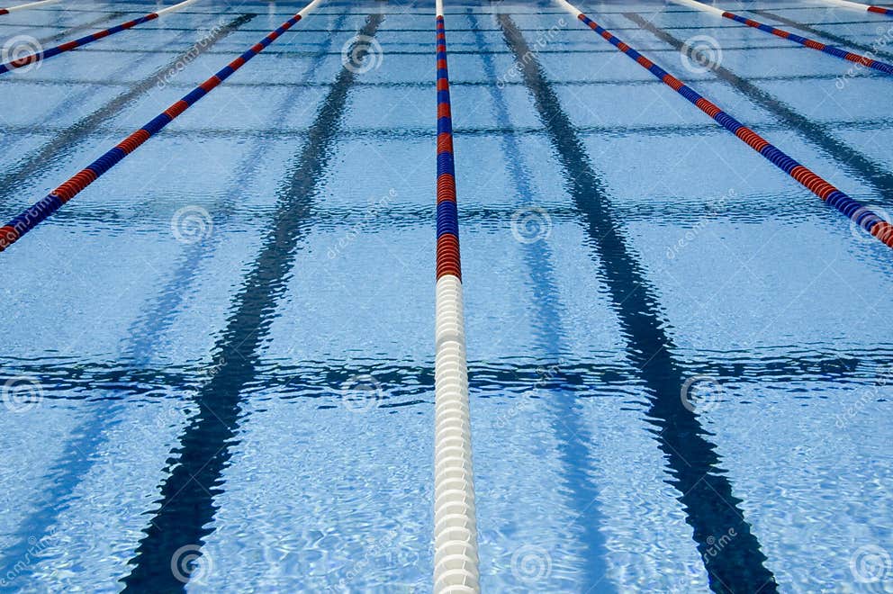 Swimming pool lanes stock image. Image of abstract, diving - 1277613