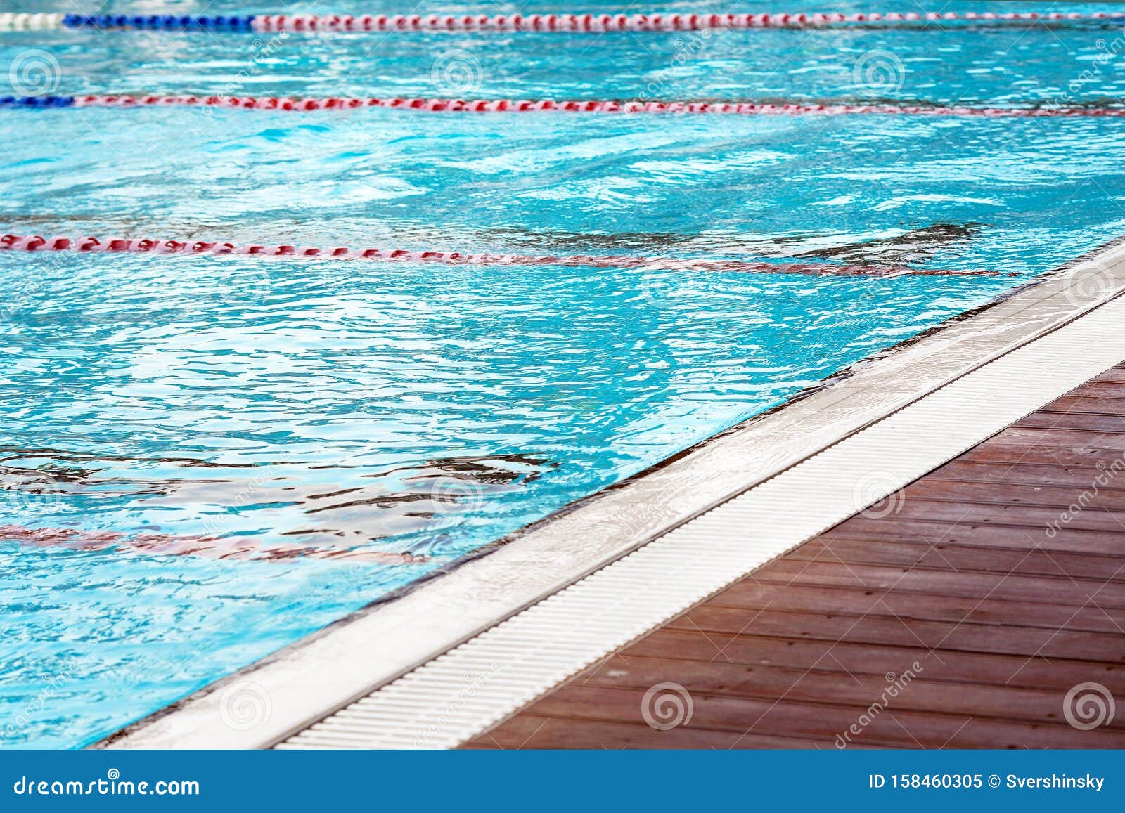 Swimming pool with lanes stock image. Image of lane - 158460305