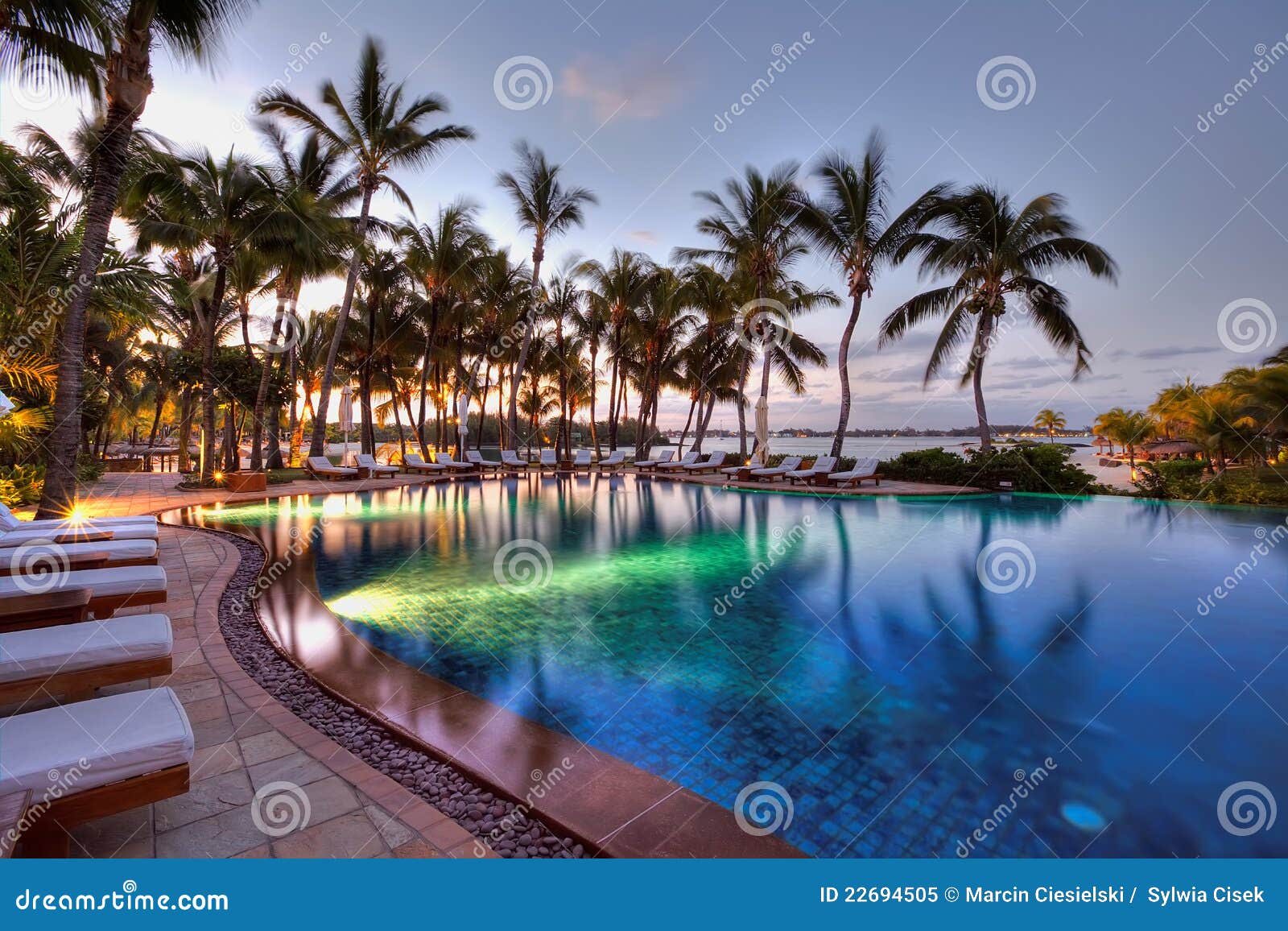 Swimming Pool at Le Touessrock, Mauritius Editorial Image - Image of ...