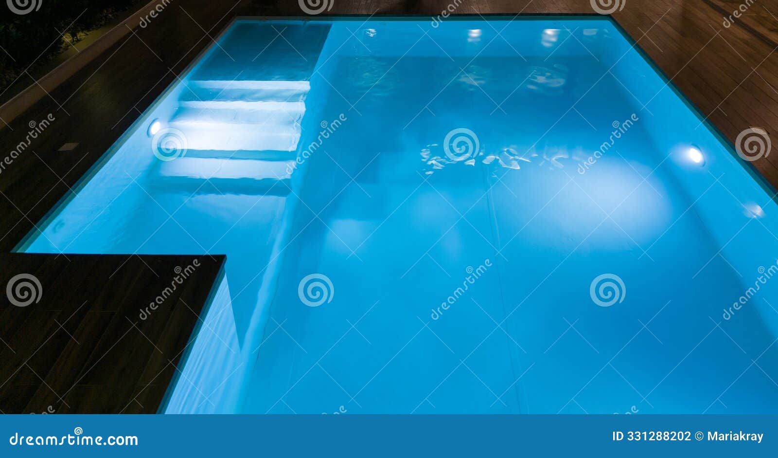 Swimming Pool Lit at Night in Modern Villa Stock Photo - Image of night ... Swimming Pool Lit at Night in Modern Villa Stock Photo - Image of night ...