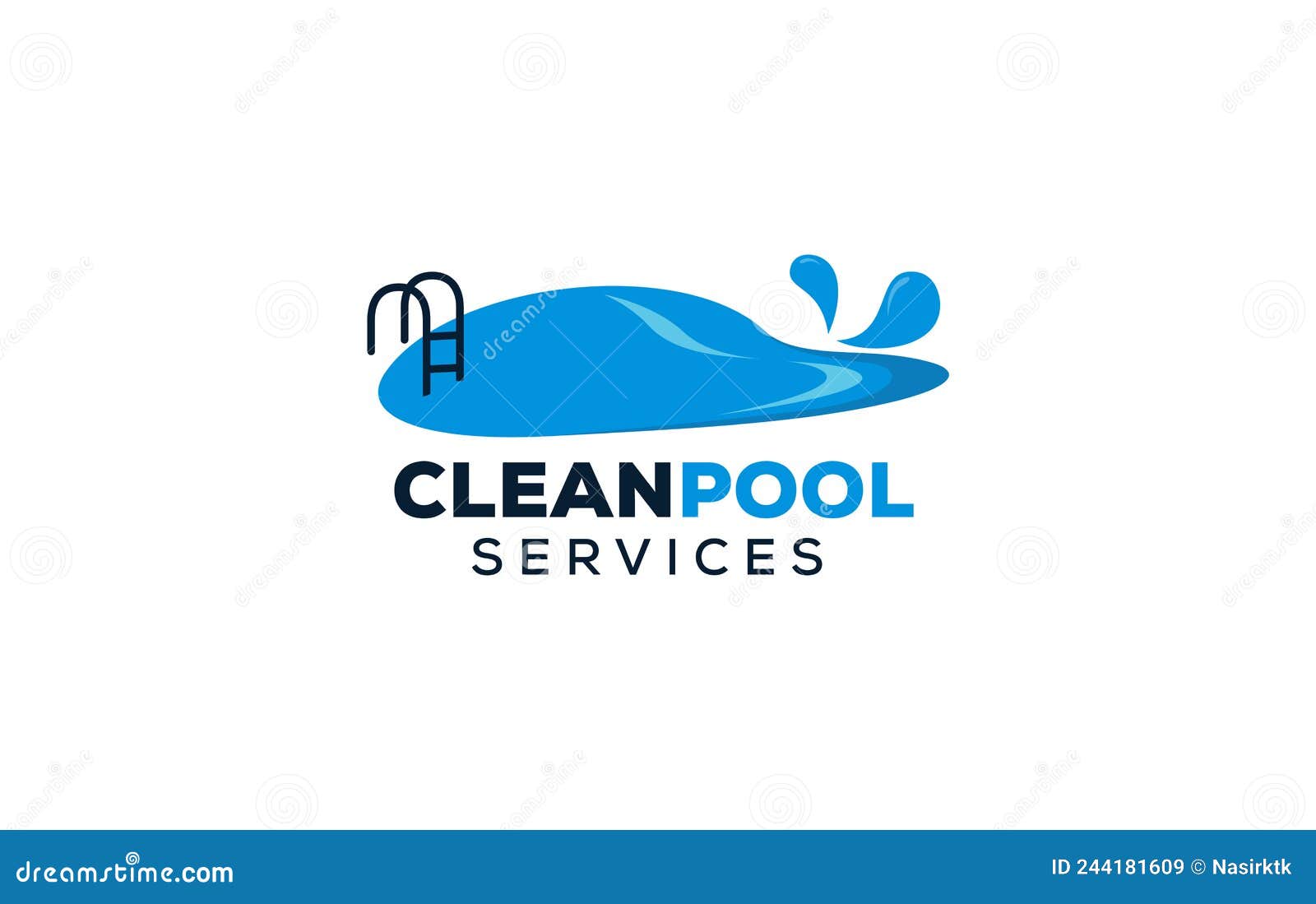 Swimming Pool Logo Design for Pool Service Stock Vector - Illustration ...