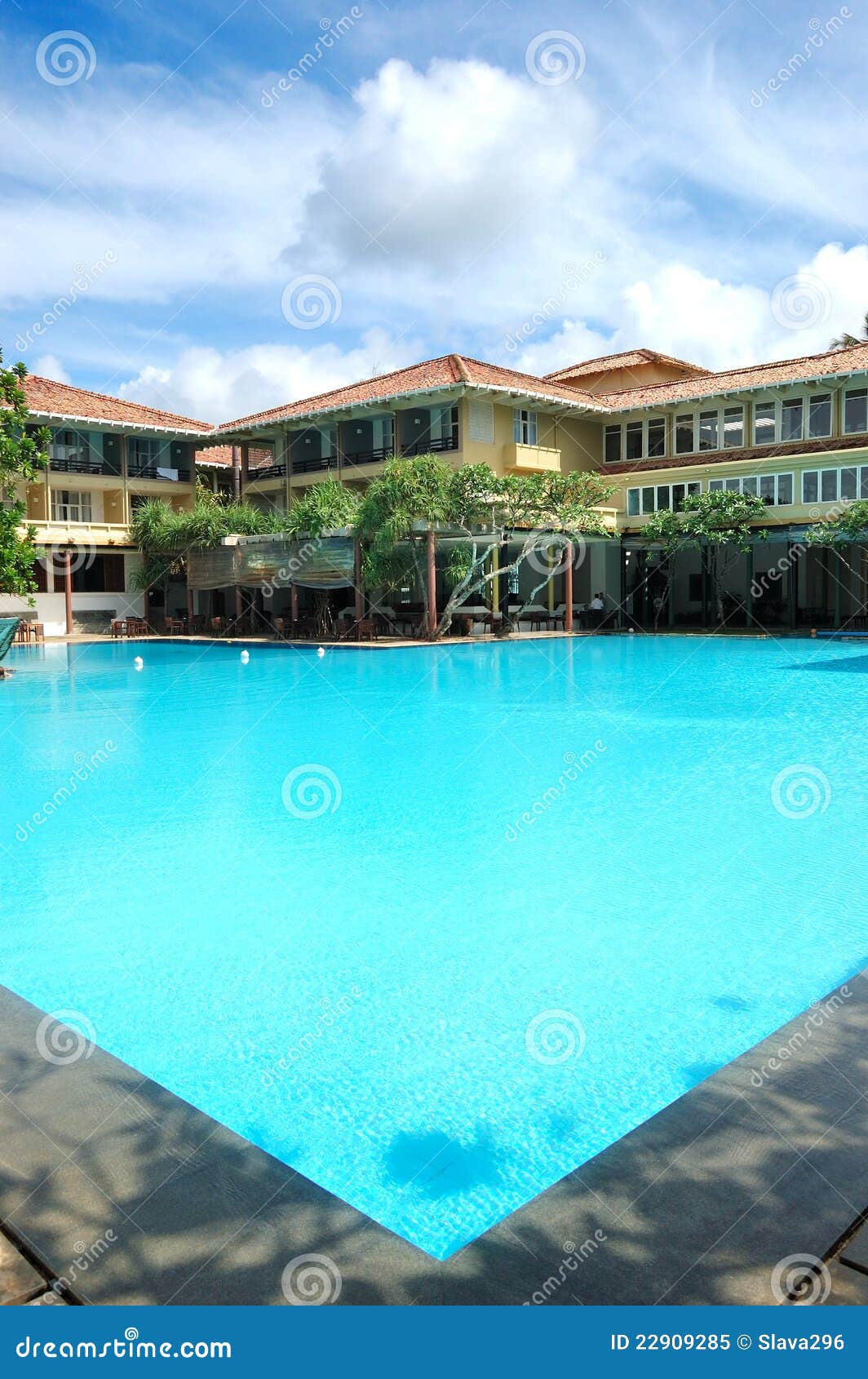 The Swimming Pool at Luxury Hotel Stock Image - Image of outdoor, frond ...