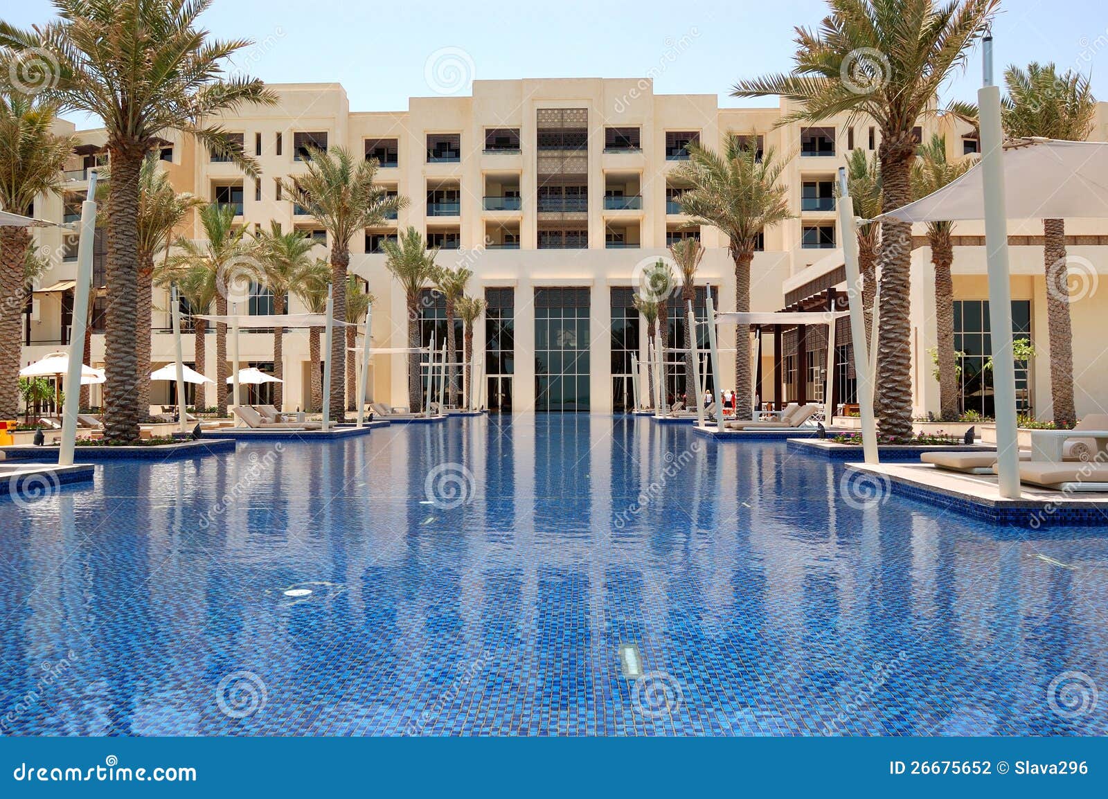 Swimming Pool of the Luxury Hotel Stock Photo - Image of summer ...