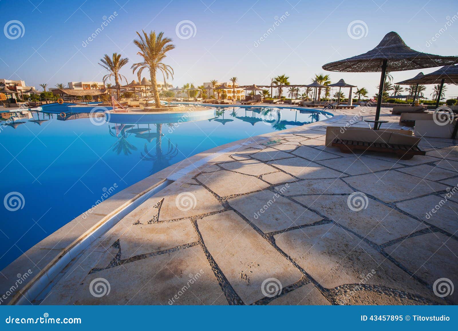 Swimming Pool of Luxury Hotel Stock Image - Image of hotel, elegant ...