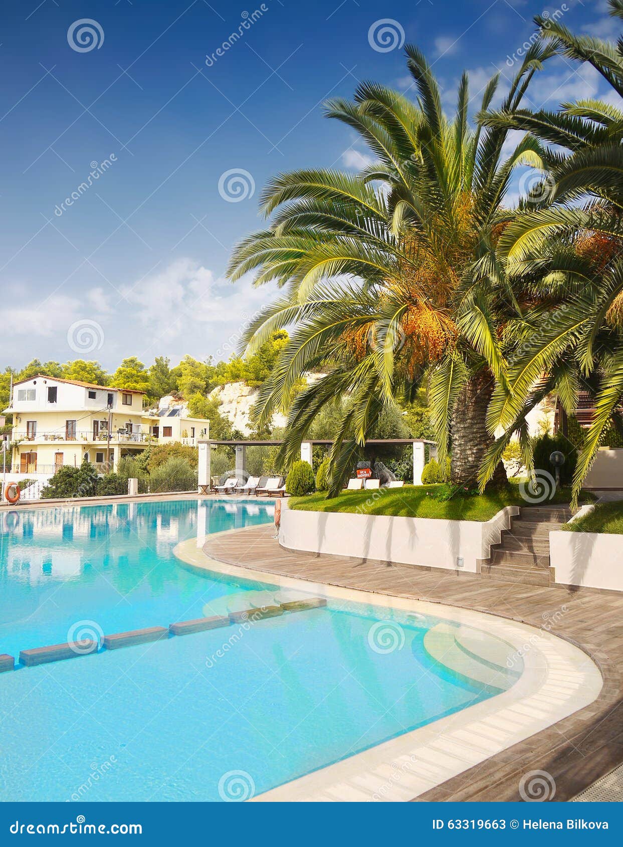 Swimming Pool of Luxury Hotel Stock Image - Image of turquoise, complex ...