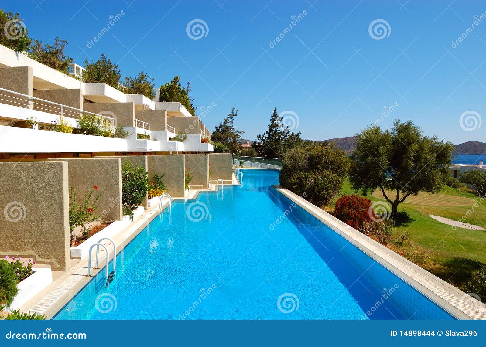 Swimming Pool at Luxury Villa Stock Photo - Image of building, design ...