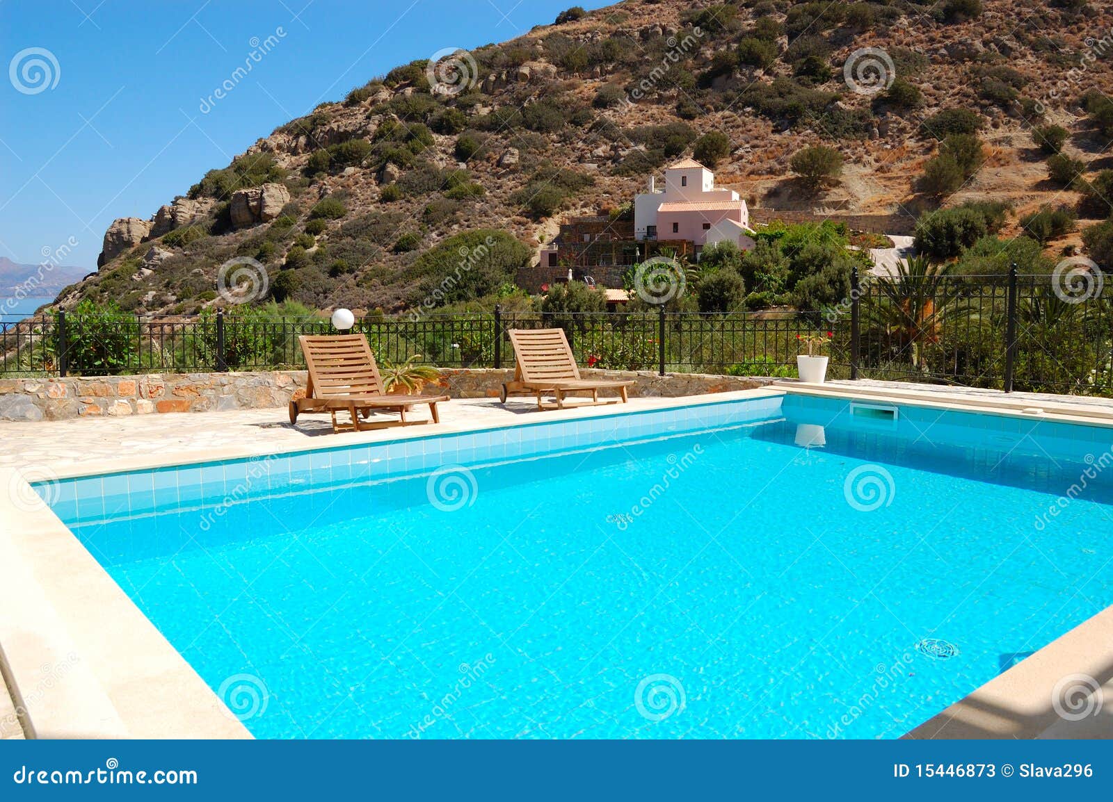 Swimming Pool at the Luxury Villa Stock Image - Image of coast ...