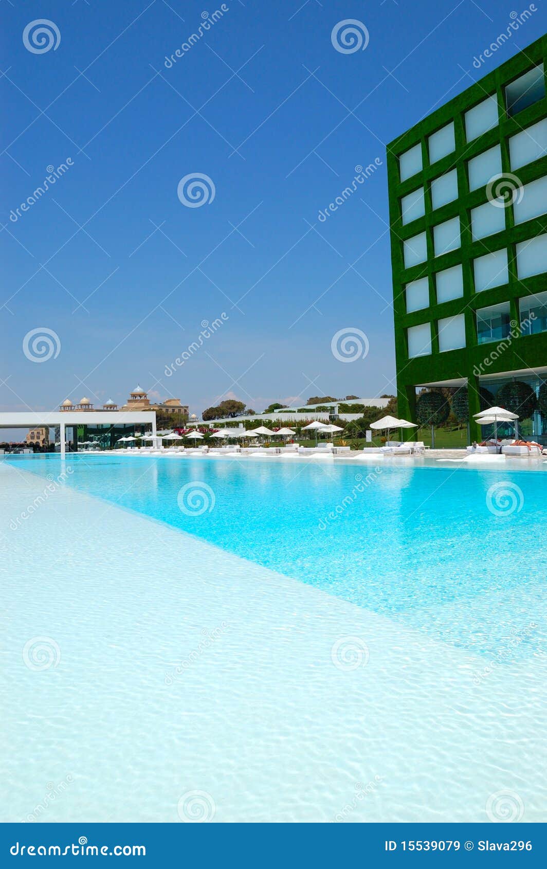 Swimming Pool at Modern Luxury Hotel Stock Image - Image of paradise ...