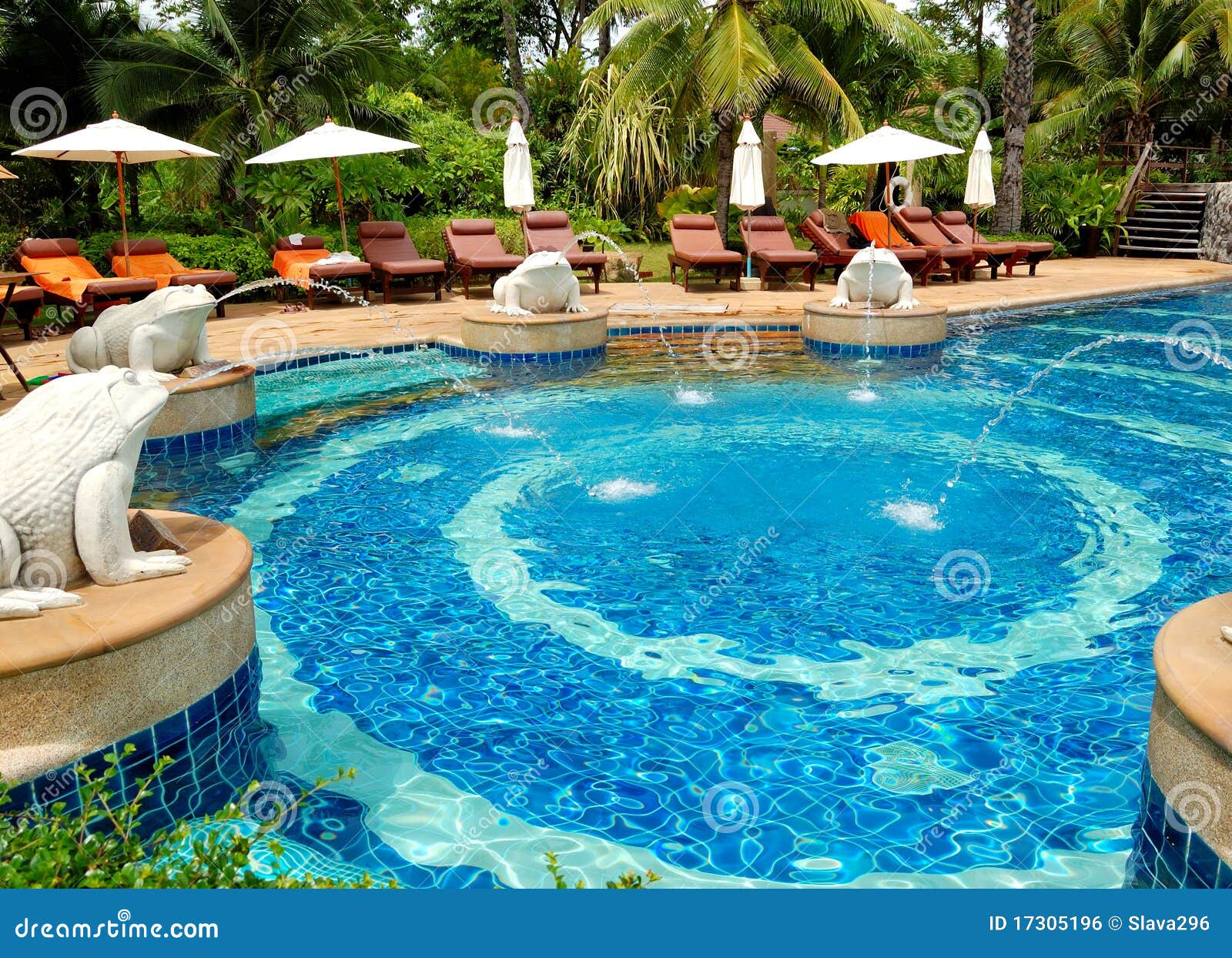 Swimming Pool at Modern Luxury Hotel Stock Photo - Image of chair ...