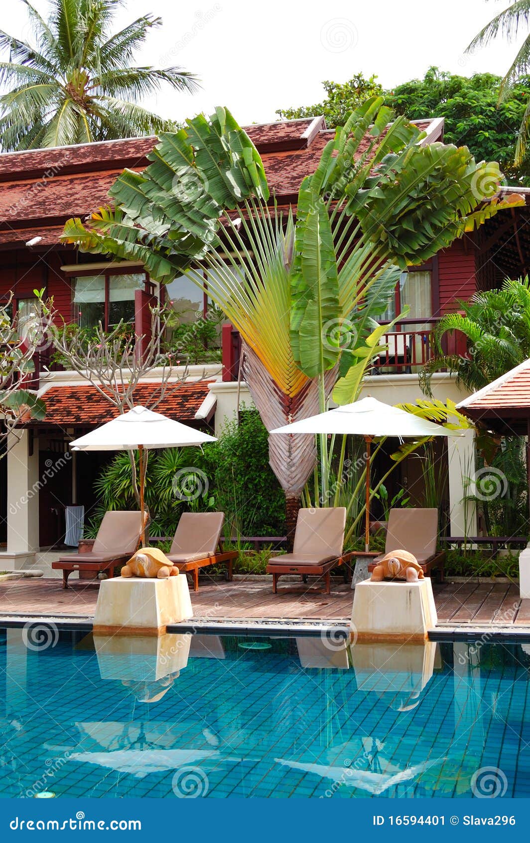 Swimming Pool at Modern Luxury Villa Stock Image - Image of hotel ...
