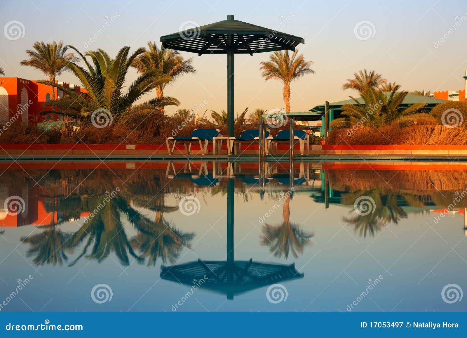 Swimming pool at morning stock image. Image of climate - 17053497