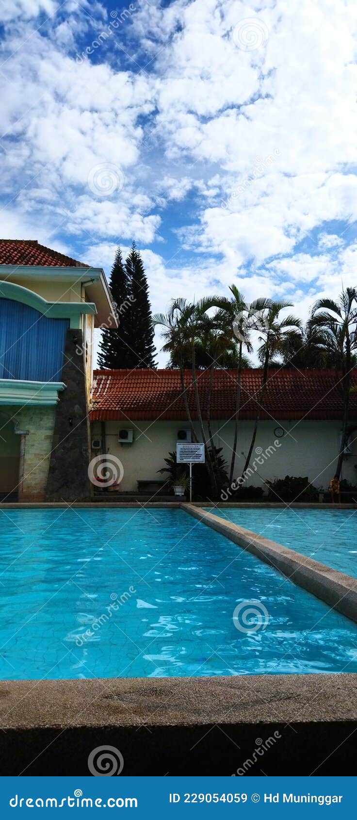 Swimming Pool in the Morning Stock Image - Image of pool, sunlight ...