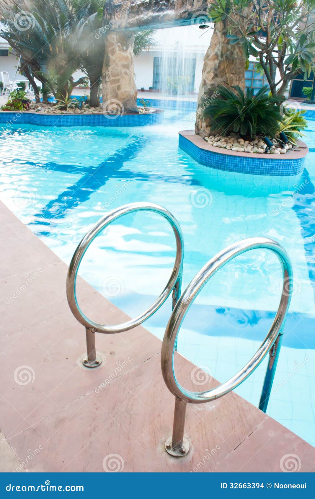 Swimming pool in morning stock photo. Image of luxury - 32663394