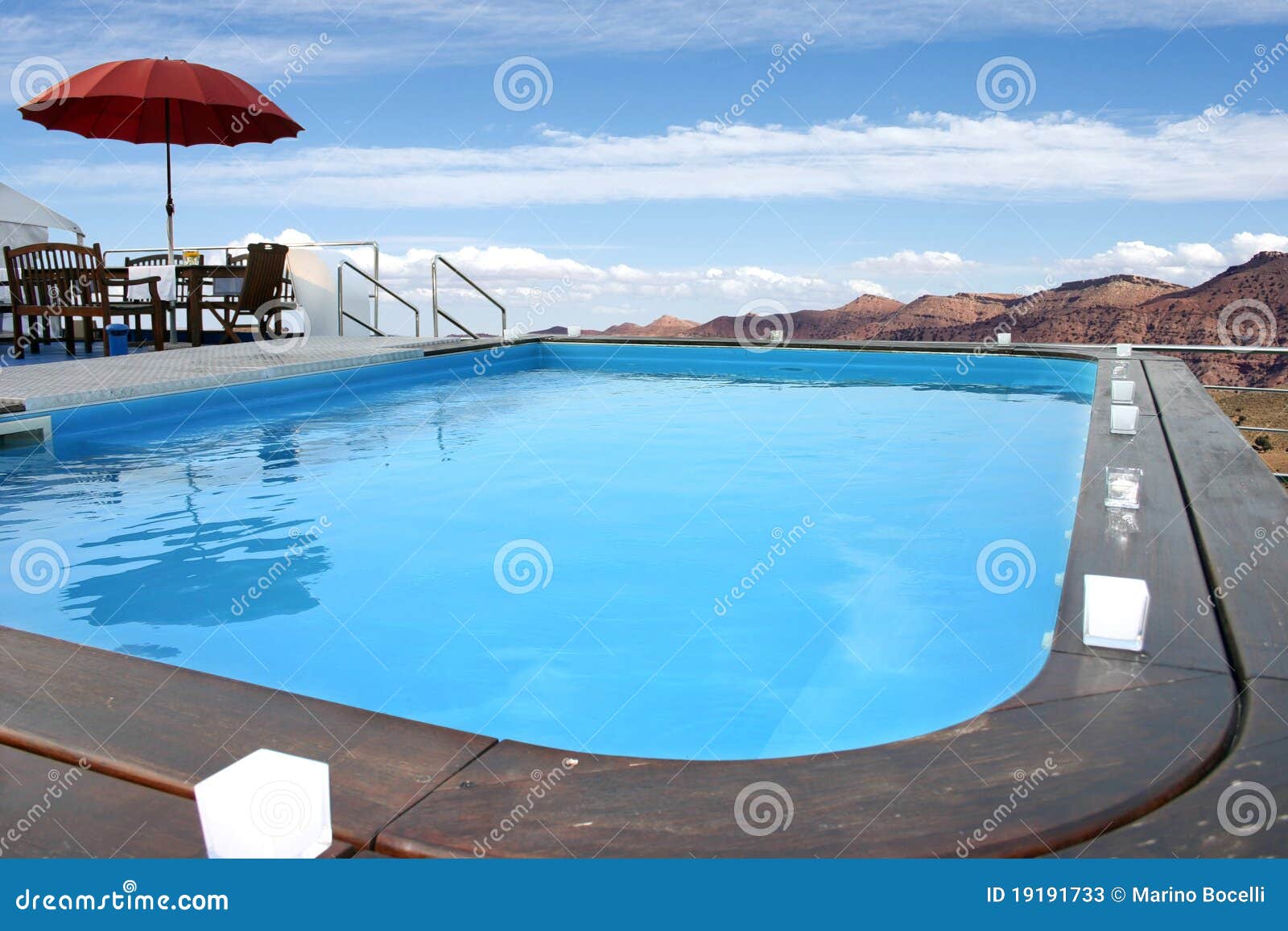 Swimming Pool in the Mountain Stock Image - Image of warm, tourism ...