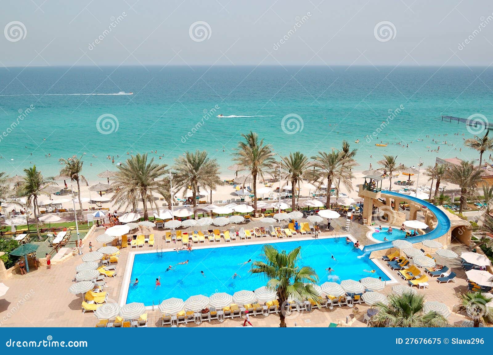 Swimming Pool Near Beach at Luxury Hotel Stock Image - Image of tourism ...