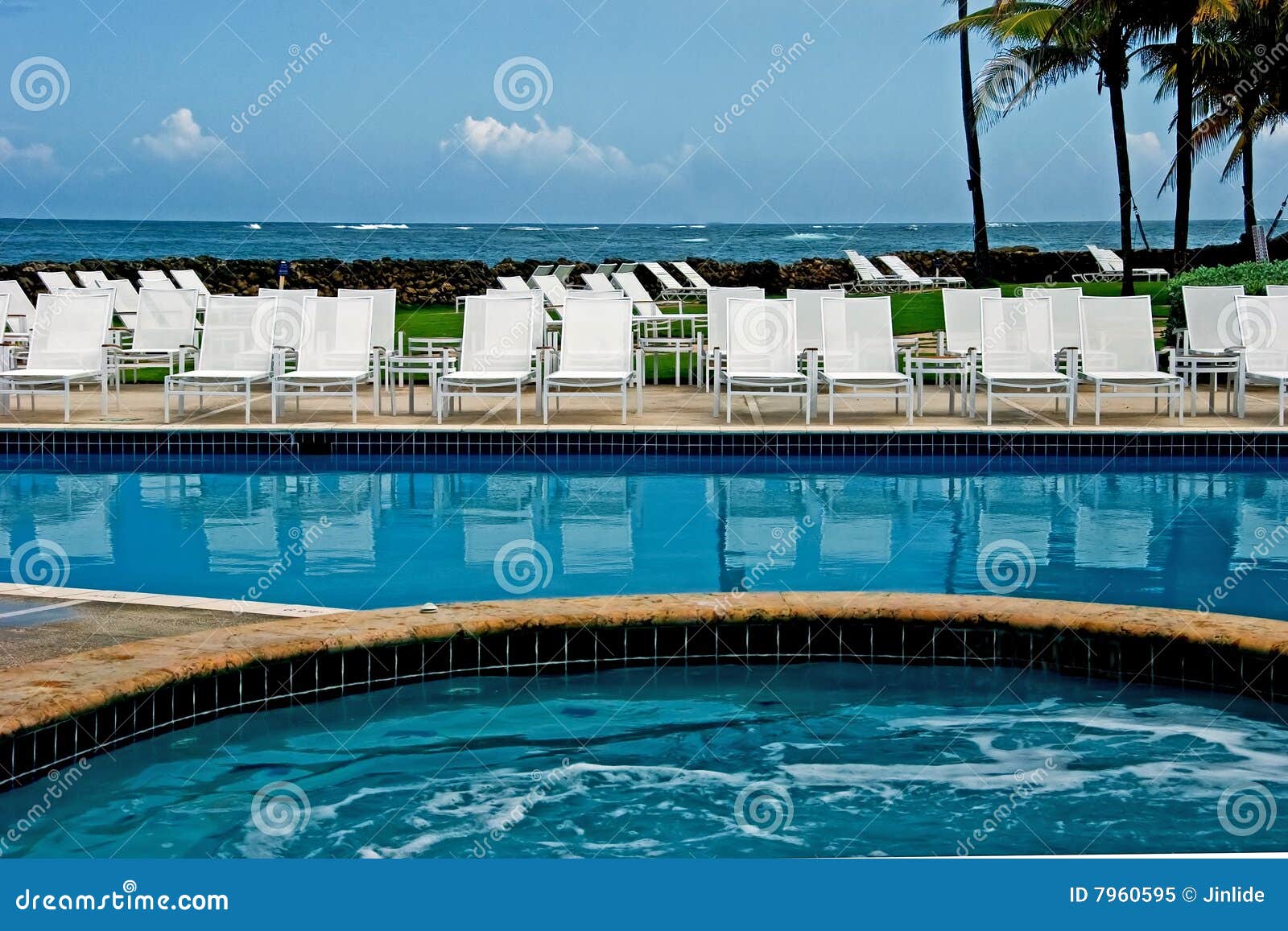Swimming pool near ocean stock image. Image of travel - 7960595