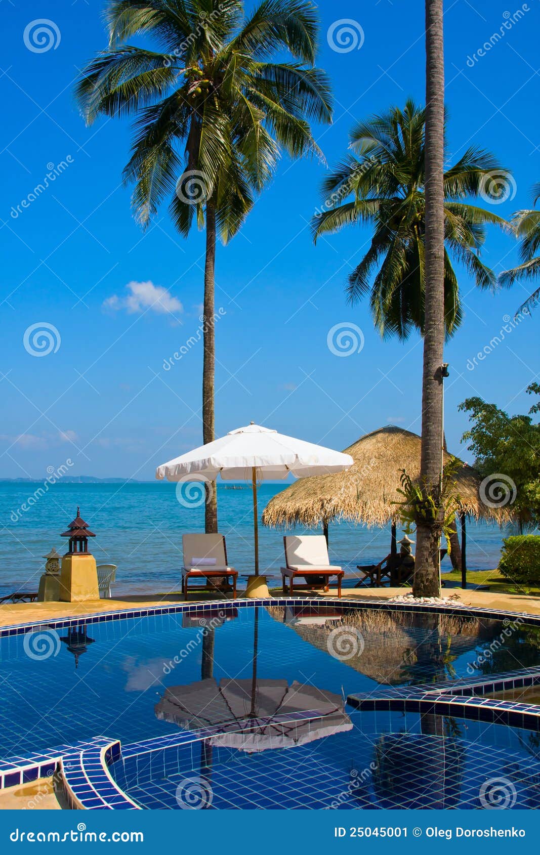 Swimming pool near the sea stock image. Image of landscape - 25045001