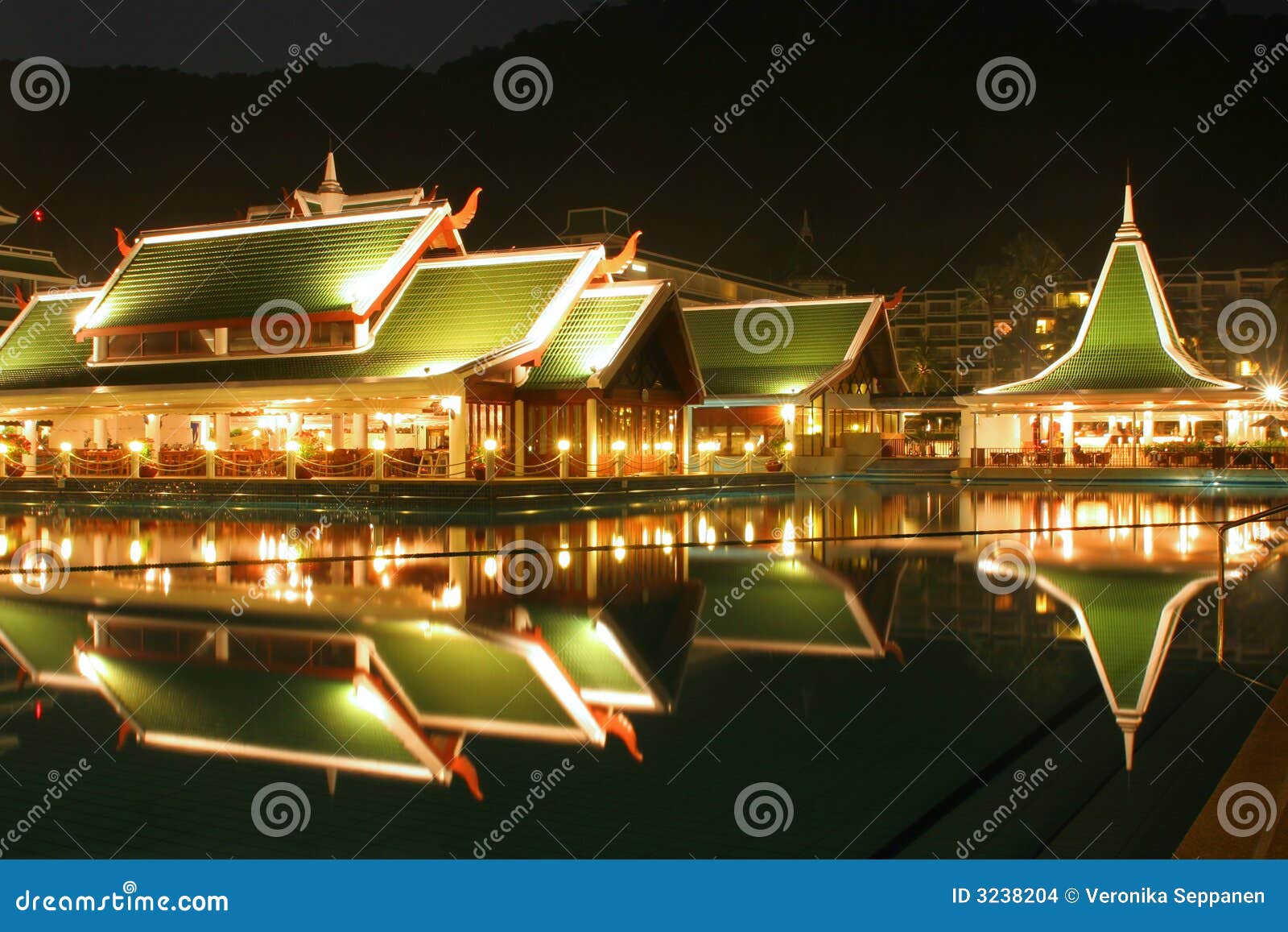 Swimming Pool, Night, Hotel Stock Photo - Image of night, colors: 3238204