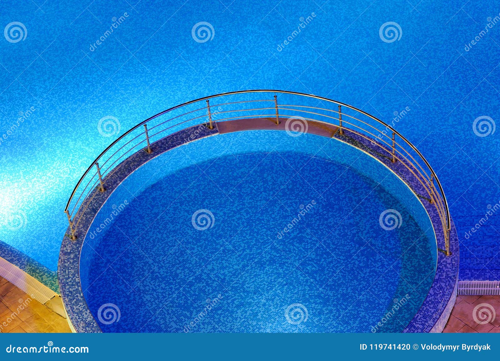 Swimming Pool in Night Vision Stock Photo - Image of resort, deck ...