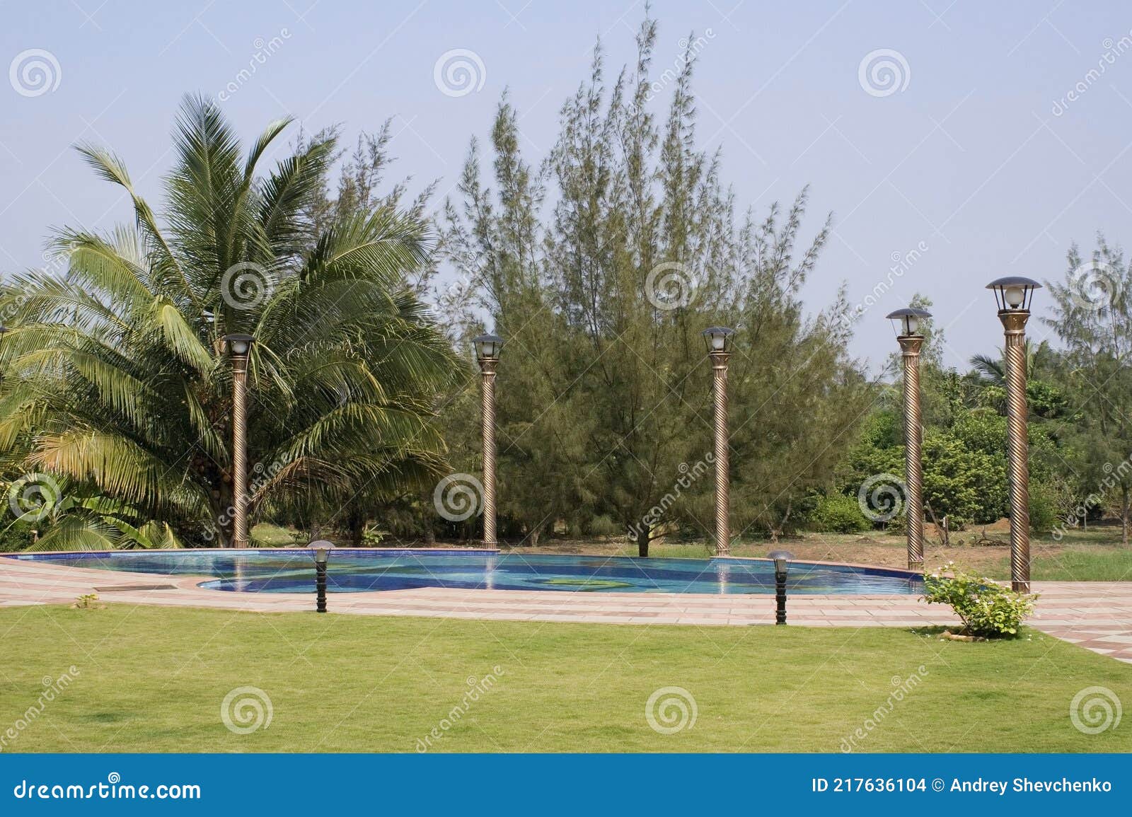 Swimming Pool in North Goa. India Stock Photo - Image of modern, mosaic ...