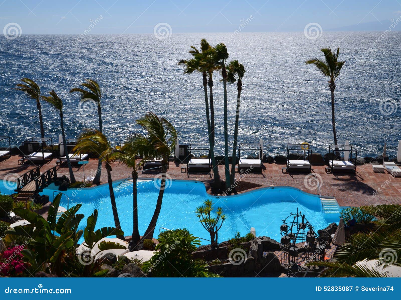 Swimming Pool at the Ocean. Stock Image - Image of ocean, coast: 52835087