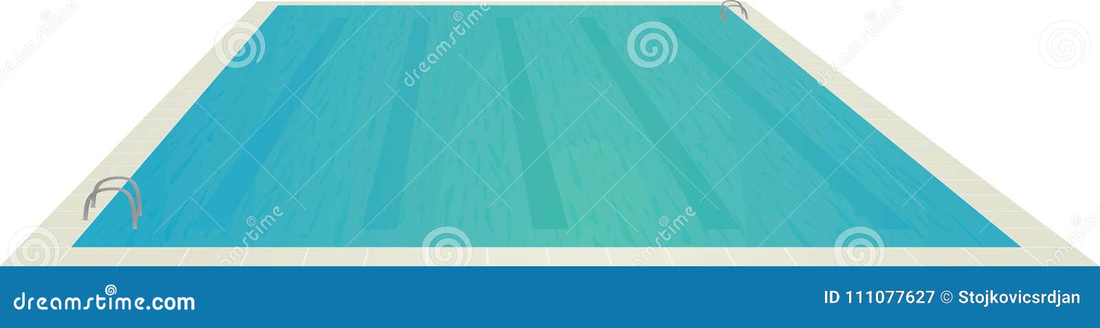 Swimming Pool. Perspective View Stock Vector - Illustration of ...
