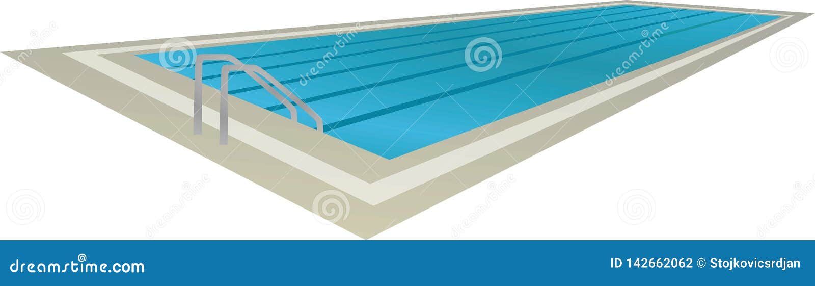 Swimming Pool, Perspective View Stock Vector - Illustration of color ...
