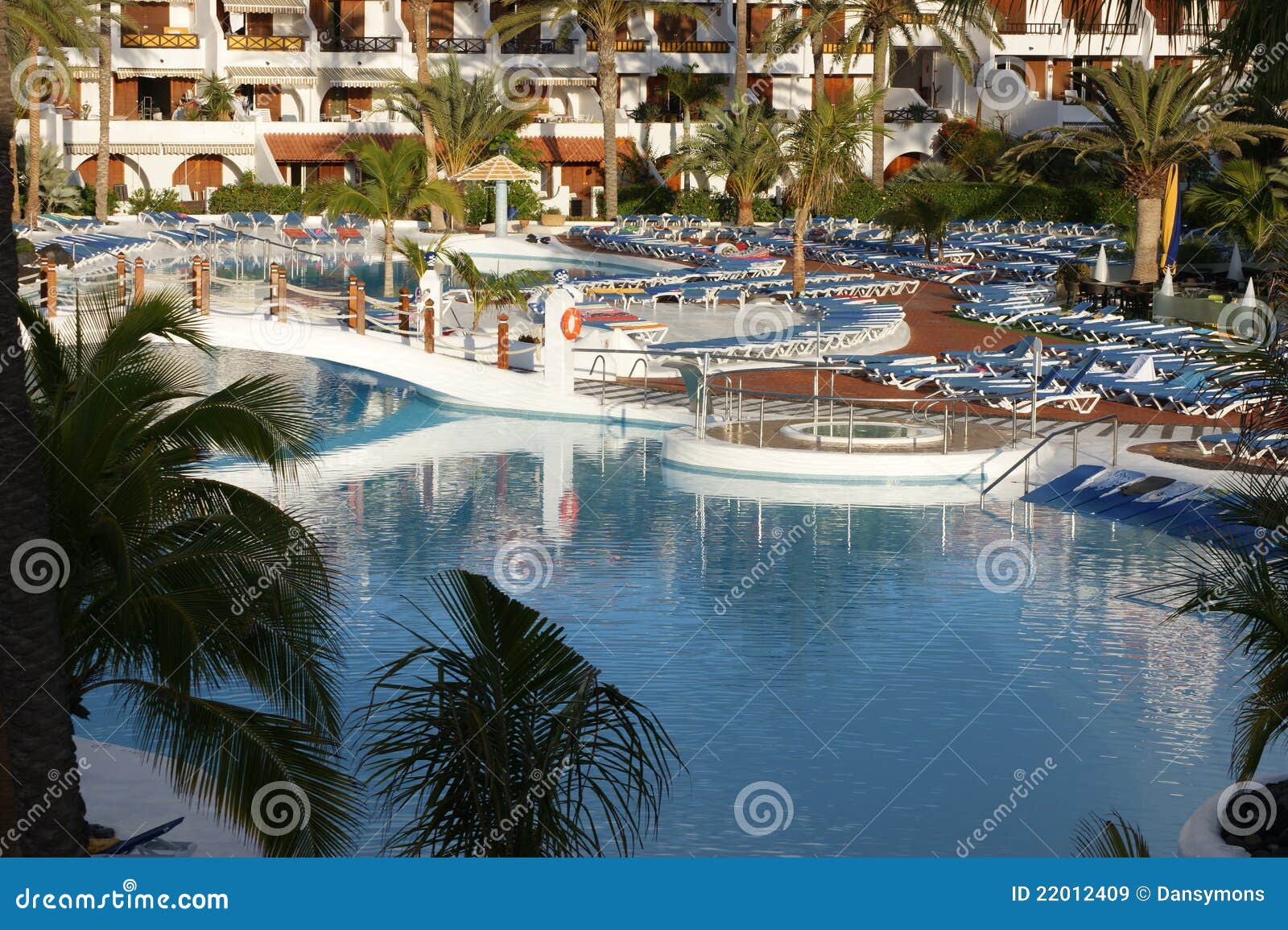 Swimming Pool in Playa De Las Americas, Tenerife Stock Image - Image of ...