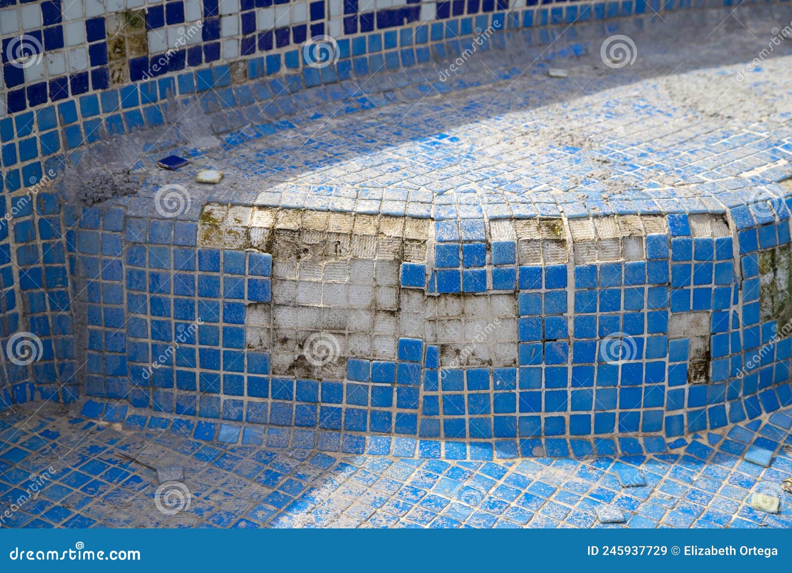 Swimming Pool in Poor Condition, Pending Repair Stock Image - Image of ...