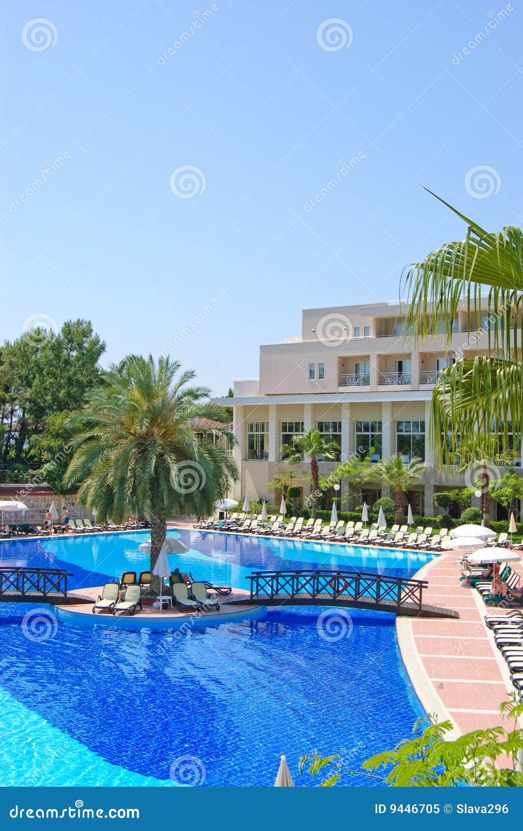 Swimming Pool at Popular Hotel, Antalya, Turkey Stock Image - Image of ...