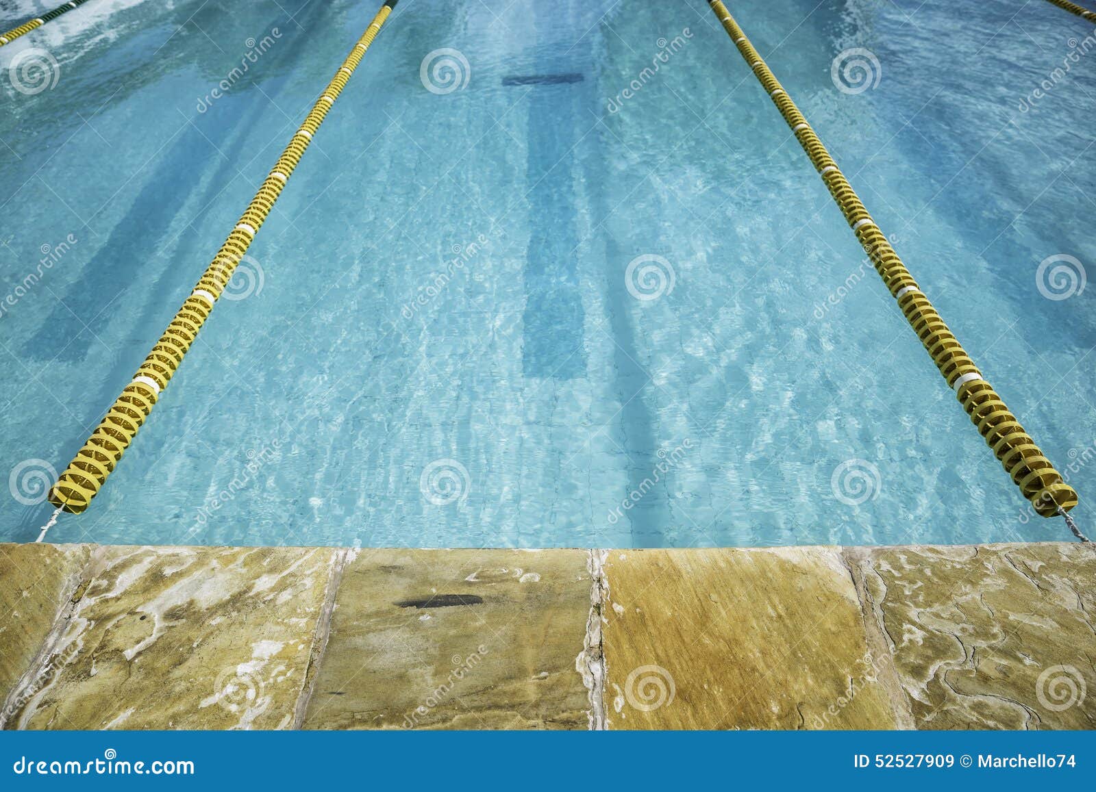 Swimming Pool with Race Track Stock Image - Image of color, compete ...