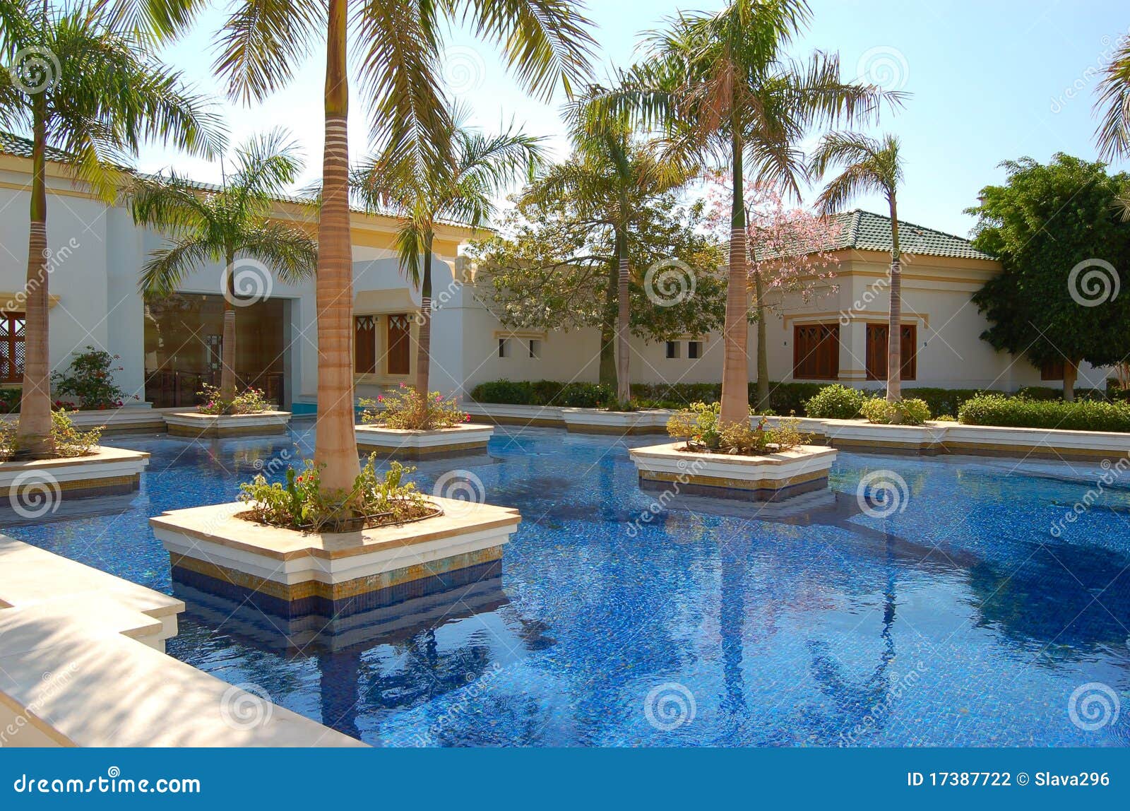 Swimming Pool at Reception of Luxury Hotel Stock Photo - Image of ...