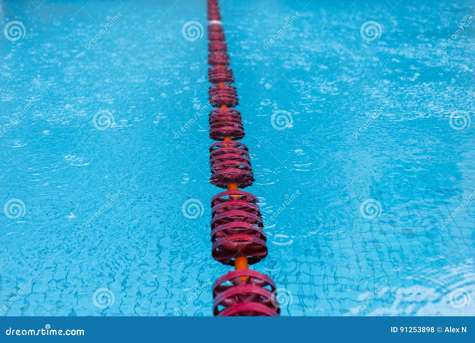 Swimming Pool with Red Floats Stock Photo - Image of cold, hotel: 91253898