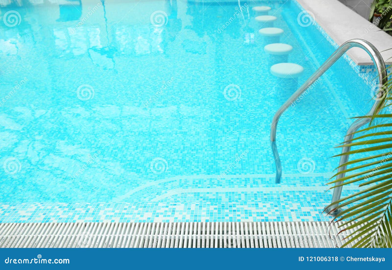 Swimming Pool with Refreshing Blue Water. Stock Photo - Image of ...