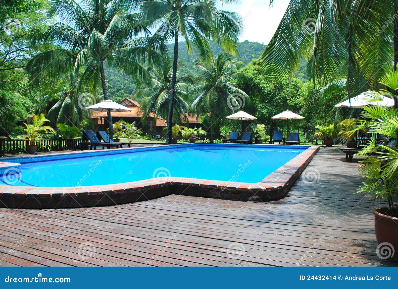 Swimming pool in resort stock photo. Image of color, outdoor - 24432414