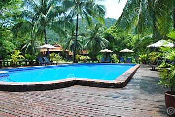 Swimming pool in resort stock photo. Image of color, outdoor - 24432414