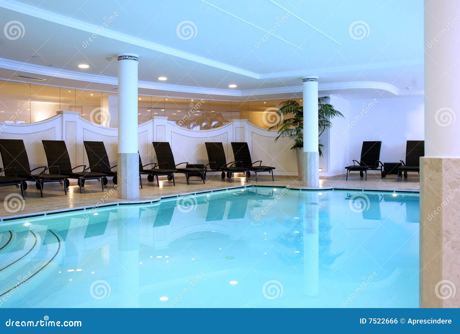 Swimming pool resort stock photo. Image of indoor, clean - 7522666