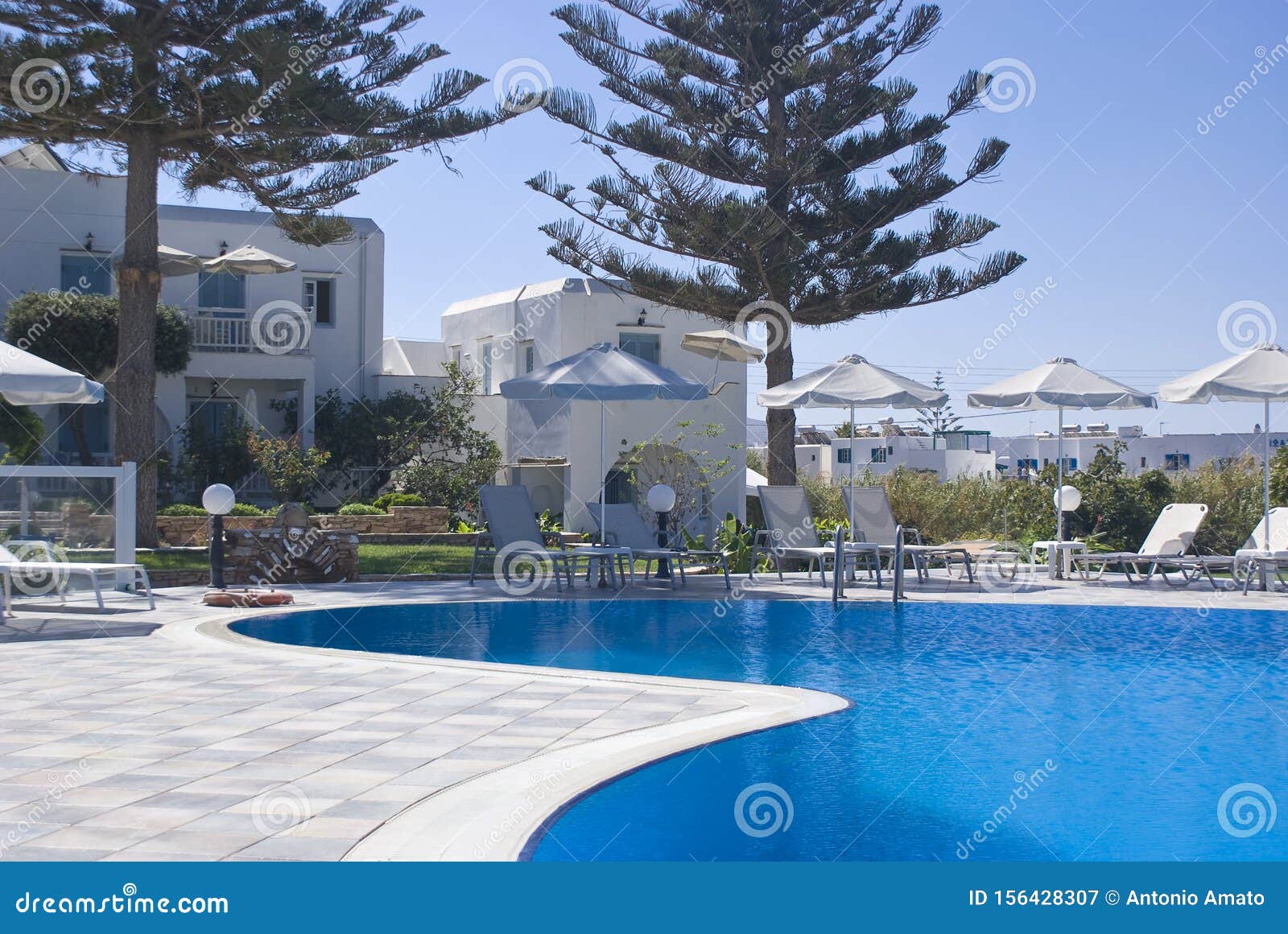 Swimming pool of a resort stock image. Image of pool - 156428307