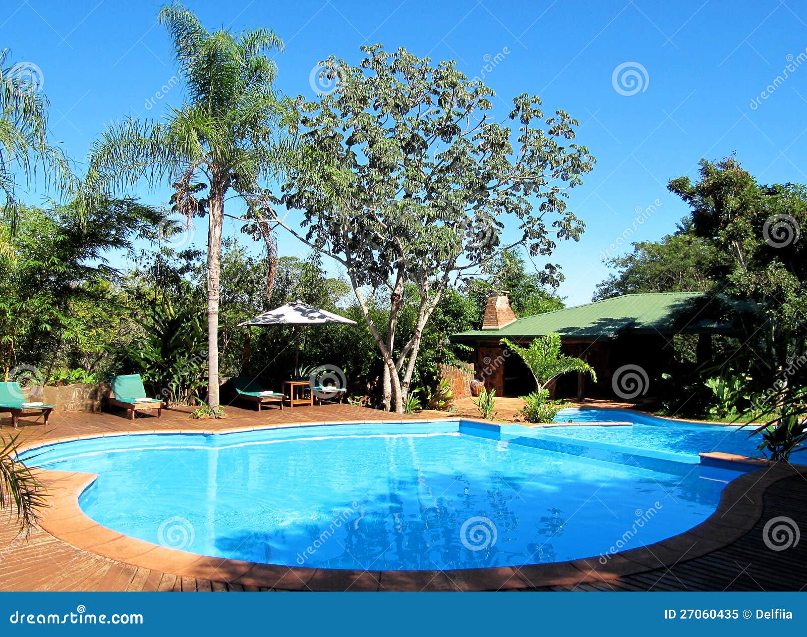 Swimming Pool in Resort Hotel. Absolute Relax. Stock Image - Image of ...