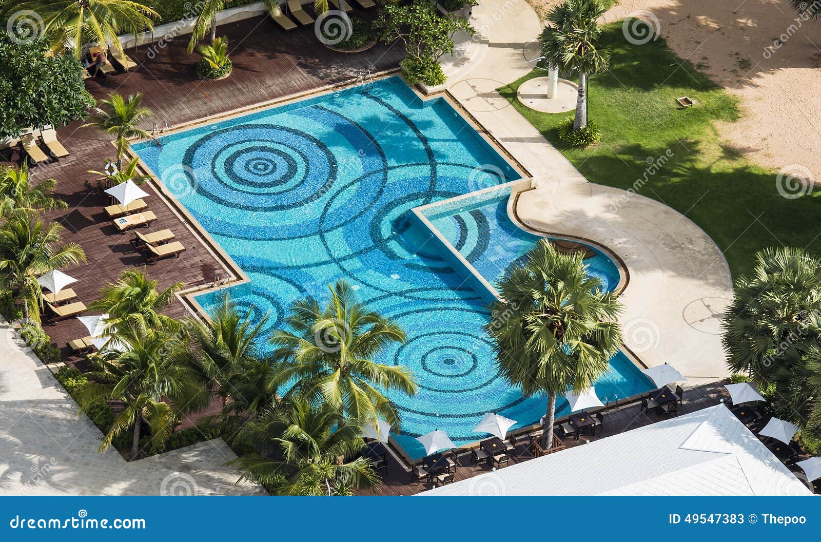 Swimming Pool in the Resort. Stock Image - Image of nature, relax: 49547383