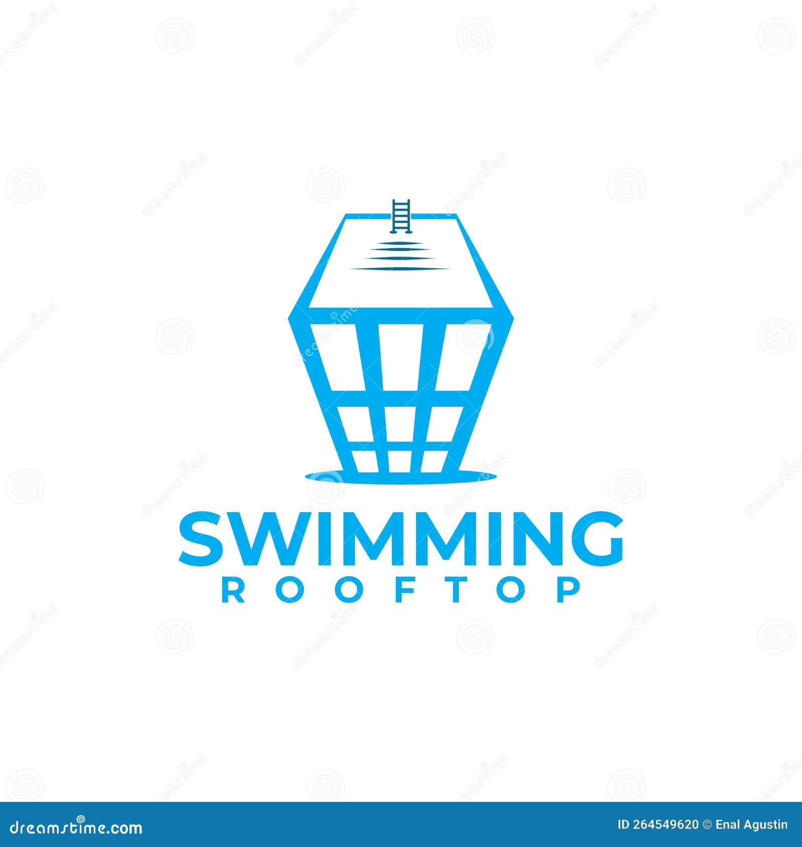 Swimming Pool Rooftop Logo Design Stock Vector - Illustration of modern ...