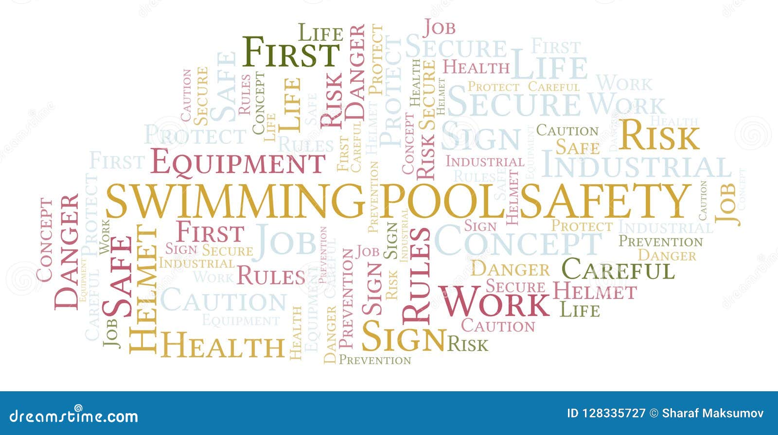 Swimming Pool Safety Word Cloud. Stock Illustration - Illustration of ...