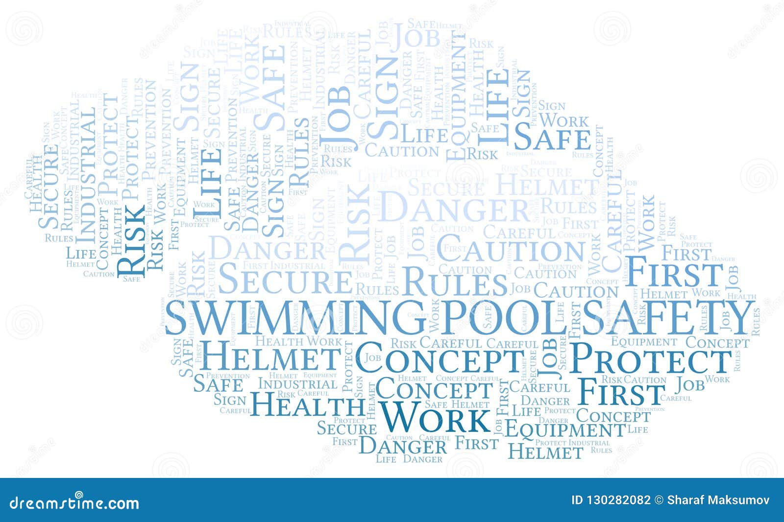 Swimming Pool Safety Word Cloud. Stock Illustration - Illustration of ...