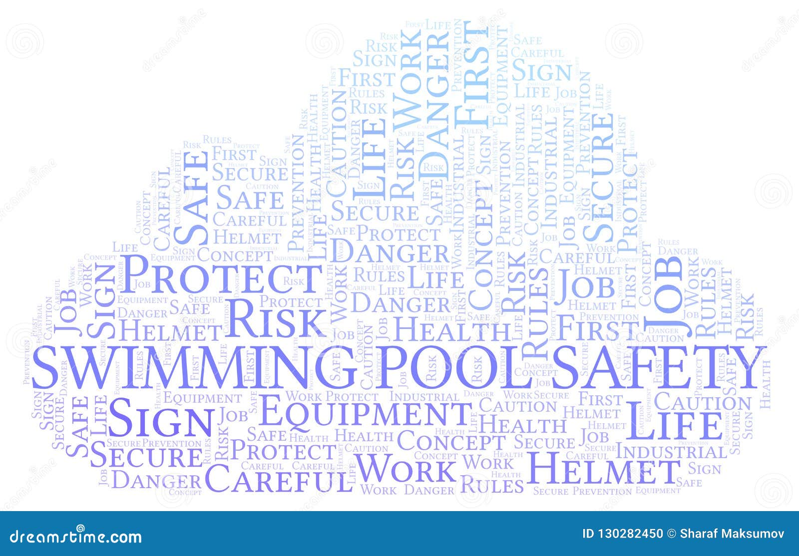 Swimming Pool Safety Word Cloud. Stock Illustration - Illustration of ...
